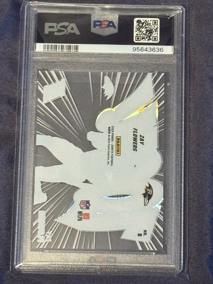2023 Panini Zenith ZAY FLOWERS ZOOM! #8 Case Hit RC PSA 9 Ravens | eBay