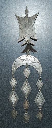 Remarkable Southern Plains German Silver lg. Peyote Bird Silver Pin ...