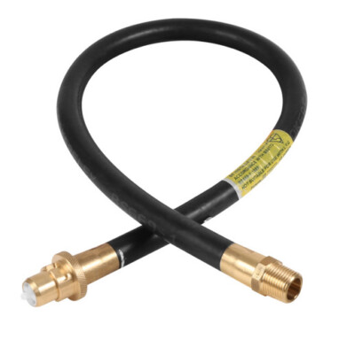 Universal Gas Cooker Hose Pipe With Bayonet Fitting - 4 ft long x 1/2 ...