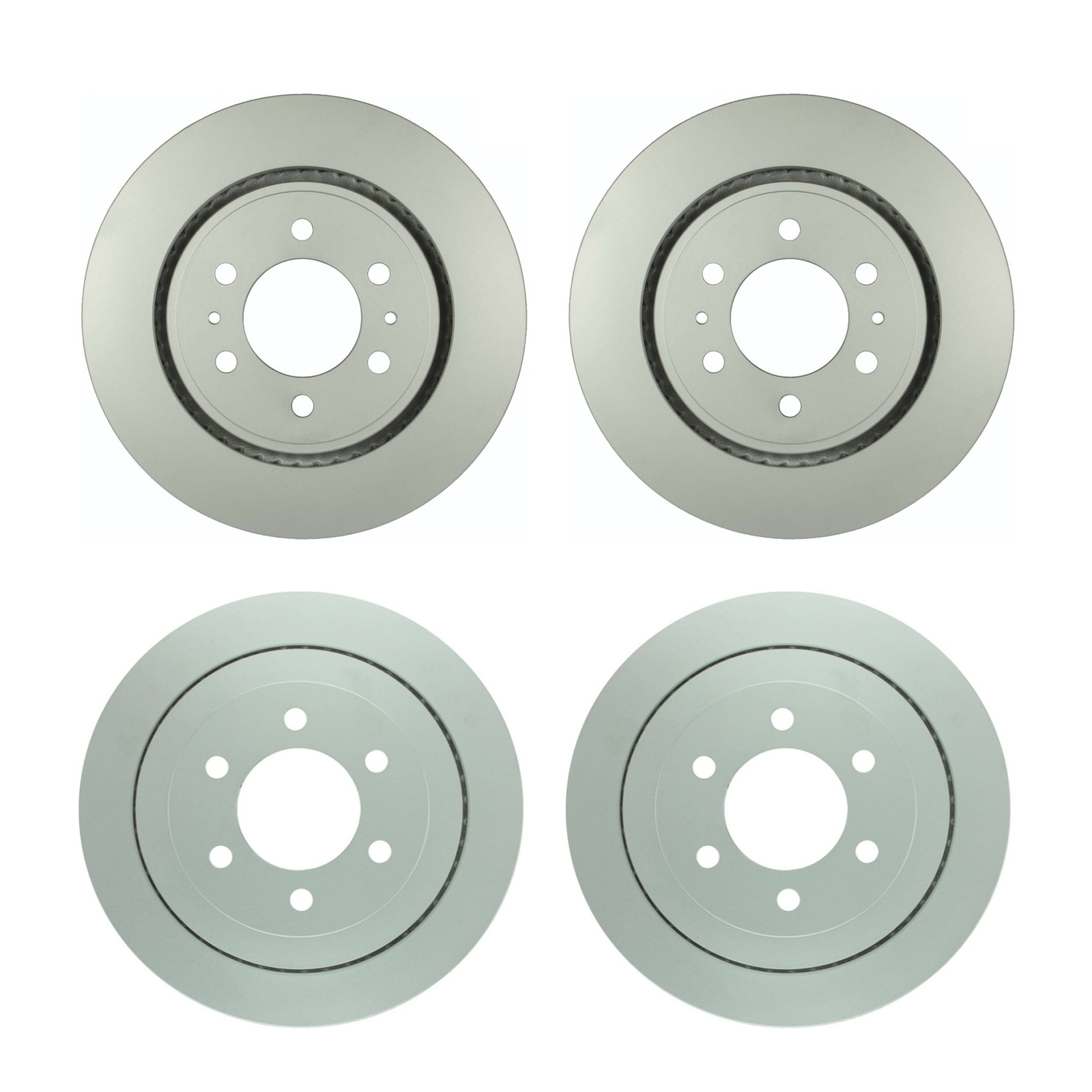 Bosch QuietCast Front 349mm & Rear 342mm Disc Brake Rotors Kit For Ford ...