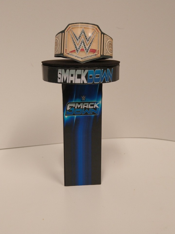 WWE Custom Raw & Smackdown Belt Stand for Mattel toy figures ECW AEW | eBay