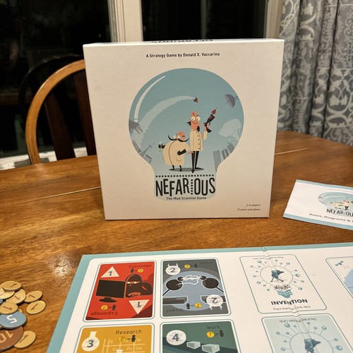 Nefarious The Mad Scientist Game Board Game Usaopoly | eBay