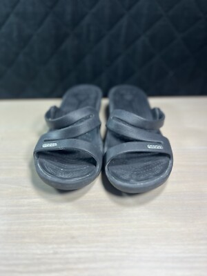 Crocs Womens Swiftwater Slides Sandals Strappy Slip On Waterproof Black ...
