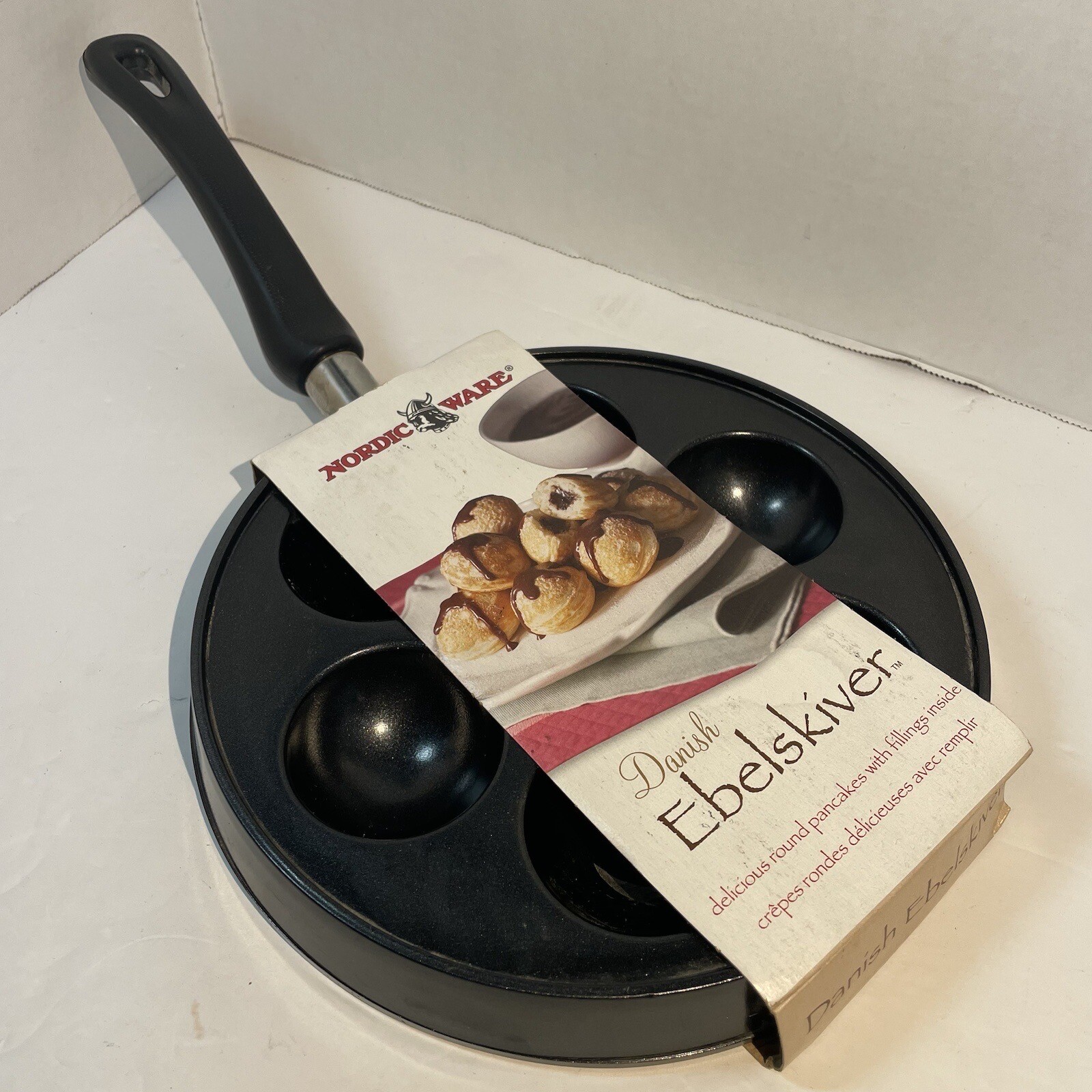 Nordic Ware Aluminum Danish Ebelskiver Pancake Pan 7 Cups Fill With ...