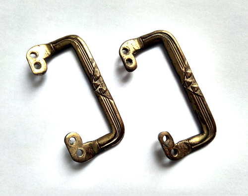 2 Piece Old Handles Brass Small Drawer Handles | eBay