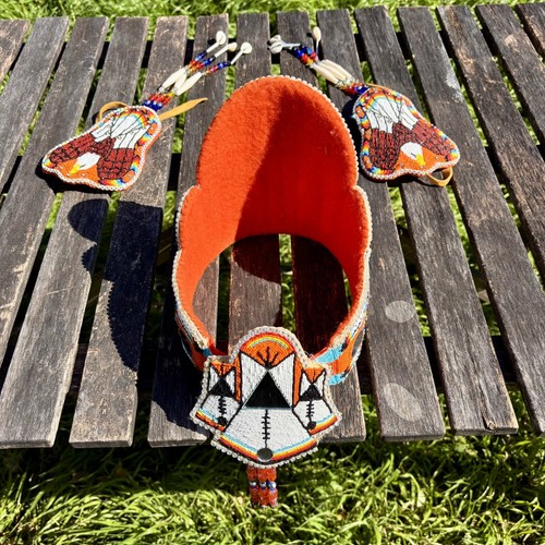 Native American Beadwork Plains Tribe Handmade 3pc Collection Original ...