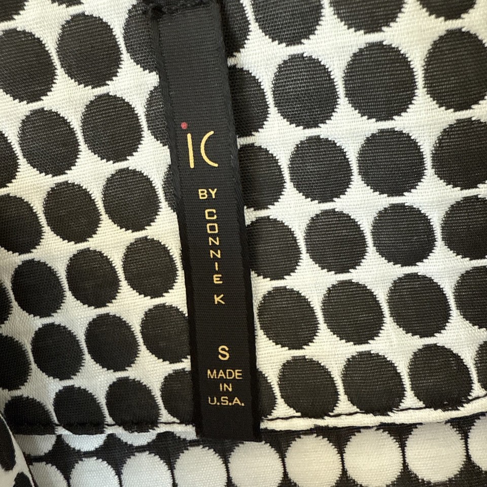 IC by CONNIE K Jacket Dots White / Black - Sz Small Excellent! Made in ...