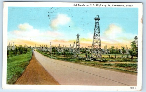 Oil Fields on Highway 64 - Henderson TEXAS Postcard | eBay
