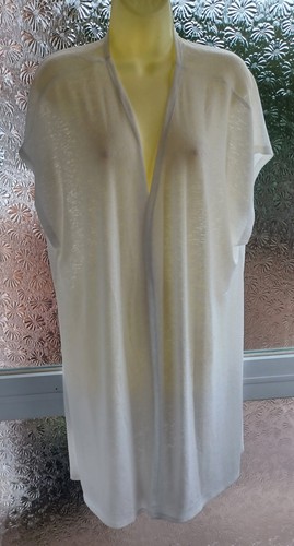 George Ladies Ivory Colour Lightweight Open Front Cardigan Size 24 ...