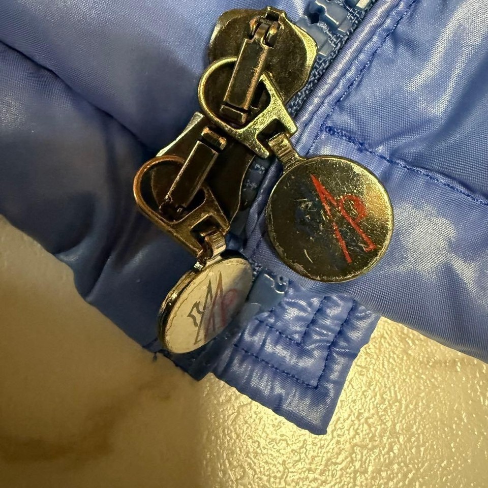 MONCLER Extreme XL Size Puffer Jacket MAYA Light Blue Stretch Anime Tag ...