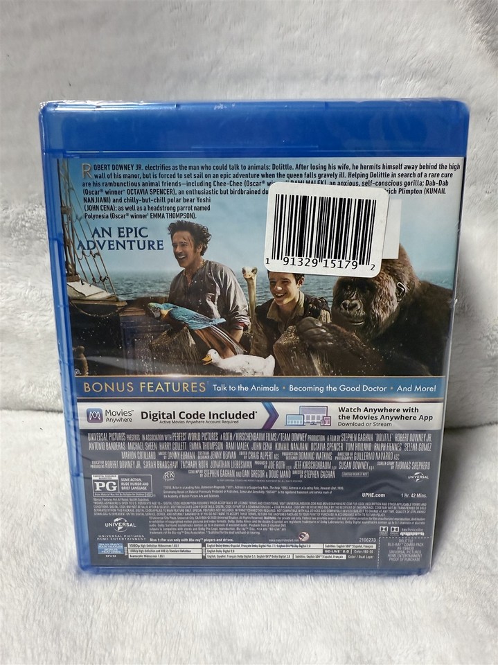 NEW SEALED DOLITTLE BLU-RAY + DVD - ROBERT DOWNEY JR | eBay