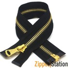 Heavy Duty Metal #8 Open End Zips - Antique Brass, Gun Metal, Gold N8 ...