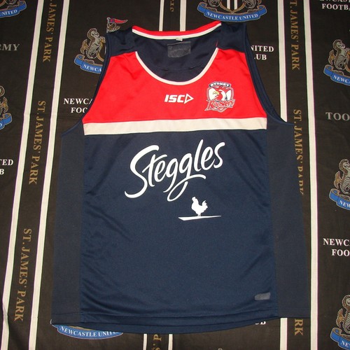 Sydney Roosters Rugby Training Shirt Jersey Sleeveless Tank ISC Size L ...