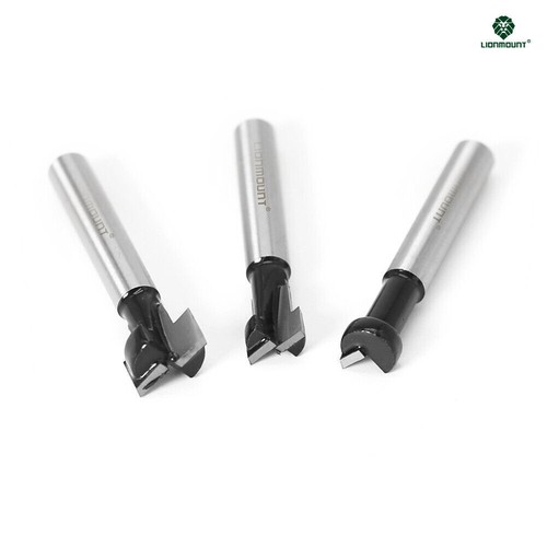 3pcs 1/4 Shank Keyhole T-Slot Router Bits SET HEX Bolt TCT 3/8" 5/16" 1 ...