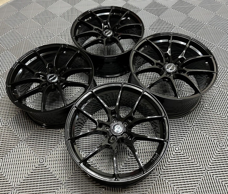 20" x4 STROM STR F1 Alloy Wheels Gloss Black BMW 5 Series F10 F11 F12 ...