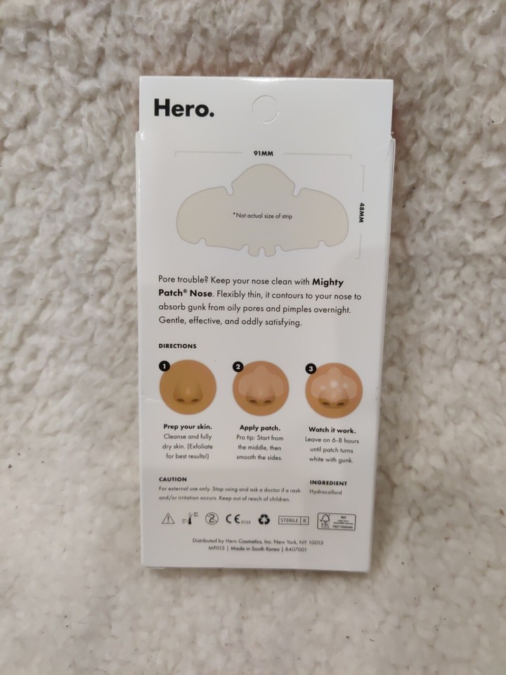 Mighty Patch Nose from Hero Cosmetics Hydrocolloid Patches 10 count | eBay