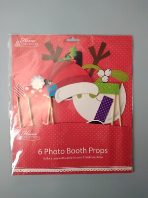 6 CHRISTMAS THEMED PHOTO BOOTH PROPS - Party Supplies/Decorations ...