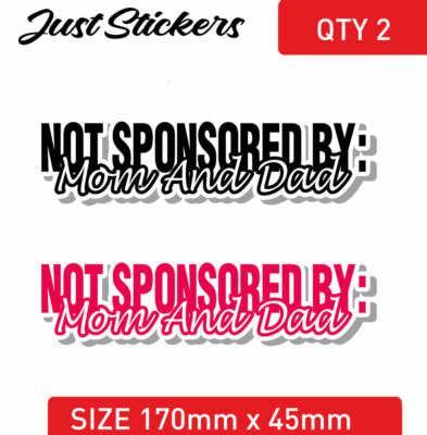 NOT SPONSORED BY sticker , car sticker jdm drift bumper sticker , skate ...