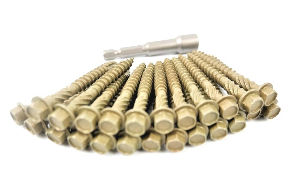HEX HEAD LANDSCAPE SCREWS SLEEPER DECKING FIXING TIMBERFIX TIMBERLOK IN ...