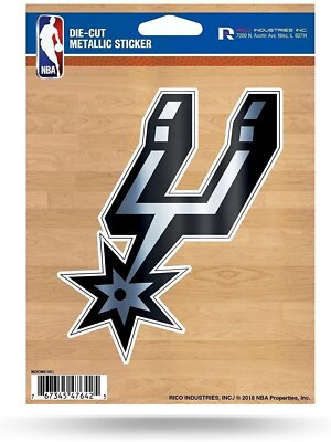 San Antonio Spurs 5 Inch Die Cut Decal Sticker, Metallic Shimmer Design ...