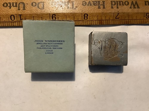 Junk Drawer Find/ Rare John Wanamaker 2.2 Oz. Monogram Print Block/PA ...