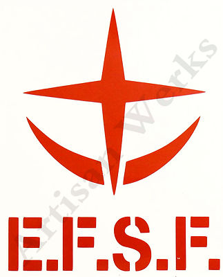 E.F.S.F. LOGO Gundam Vinyl Decal Sticker robot manga anime Buy 2 Get 1 ...
