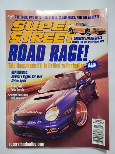 SUPER STREET Magazine - January 2004 Featuring Supra, Prelude, WRX STI ...