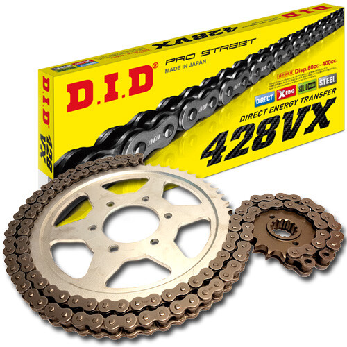 DID 428VX Clip Kettensatz Stahl für Motorhispania RX 125 R LC ...