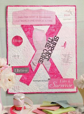 Pink Ribbon Quilt Pattern Pieced/Applique RP | eBay