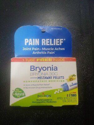Bryonia 30C Homeopathic Medicine for Pain Relief 240 Pellets Exp 02/27 ...
