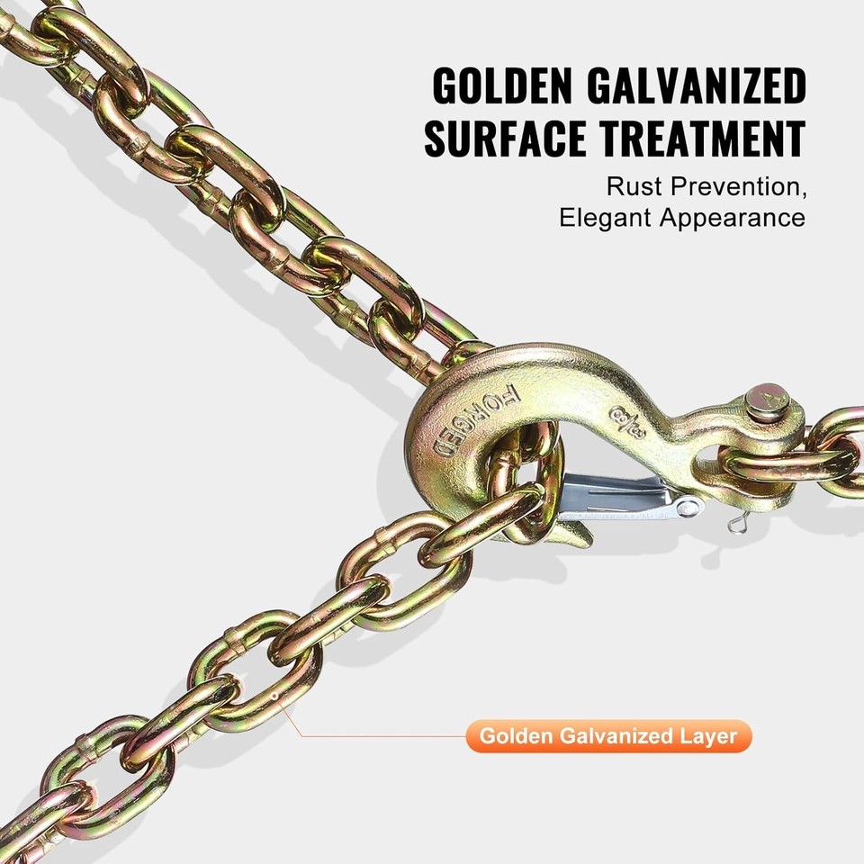 Durable G80 2-Pack Tow Chains - 7100 lbs Capacity, Perfect for Trucks ...