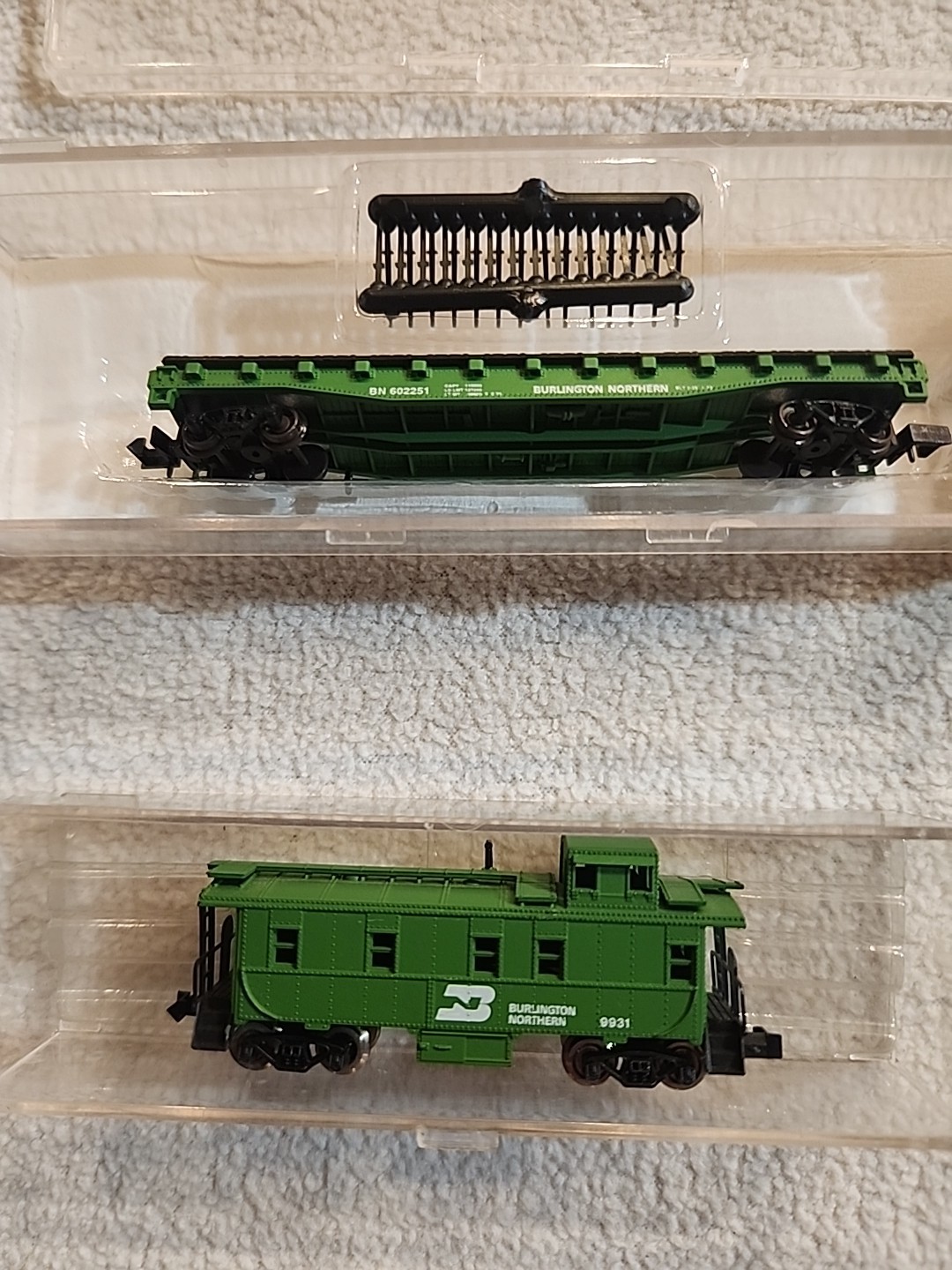 (BN2) Lot of 2 Atlas N Scale Burlington Northern BN Ore Car Stakes ...