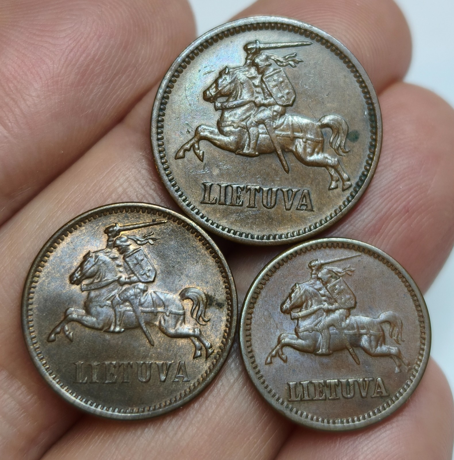 EXTRA 1936 Lithuania 1 Centas 2 Centai 5 Centai Coins LOT – 3 pieces ...