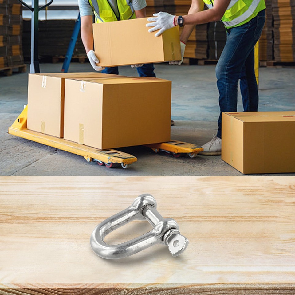 D Shackle Use With Ropes Or Chains 5/6/8/10mm Large Work Load Resistant ...