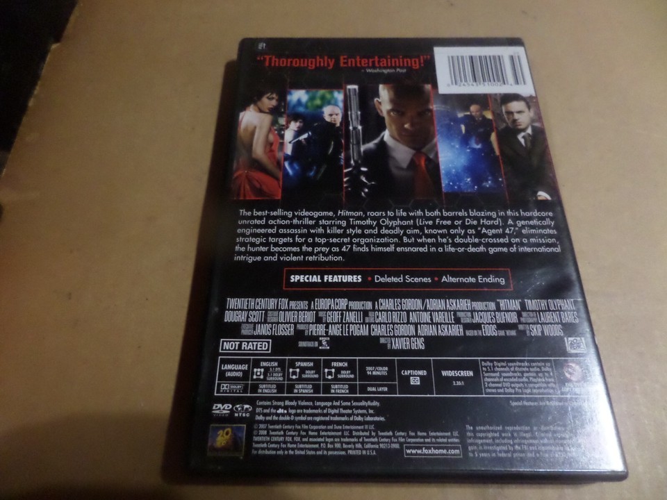 Hitman (DVD, 2007) Timothy Olyphant Unrated 24543510024| eBay