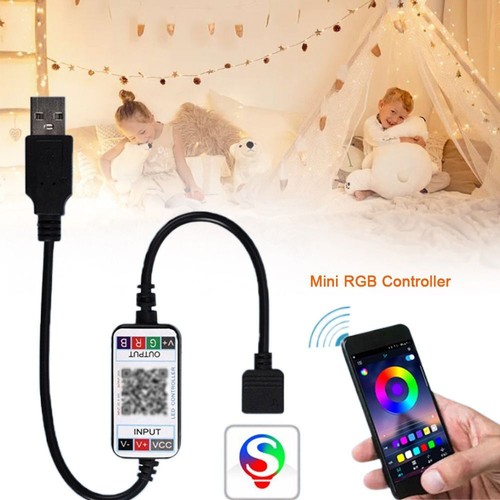 5V-24VMini Mini RGB Controller Female Plug to 4Pin Connector USB ...