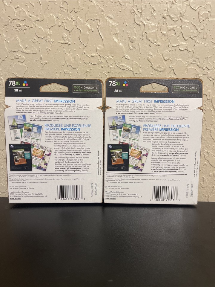 NEW SEALED Genuine HP 78XL Tri Color Ink Cartridge C6578AN Exp Mar 2015 ...