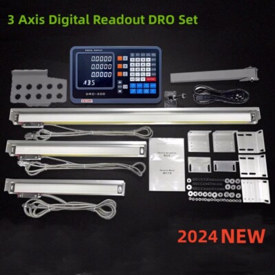 DRO 3Axis Digital Readout Display TTL linear Ruler for Lathe Milling ...