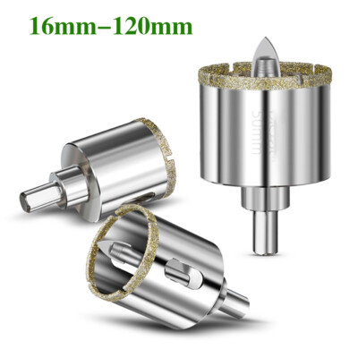 16-120mm Diamond Hole Saw Cutter with Pilot Drill Bit Tile Glass ...