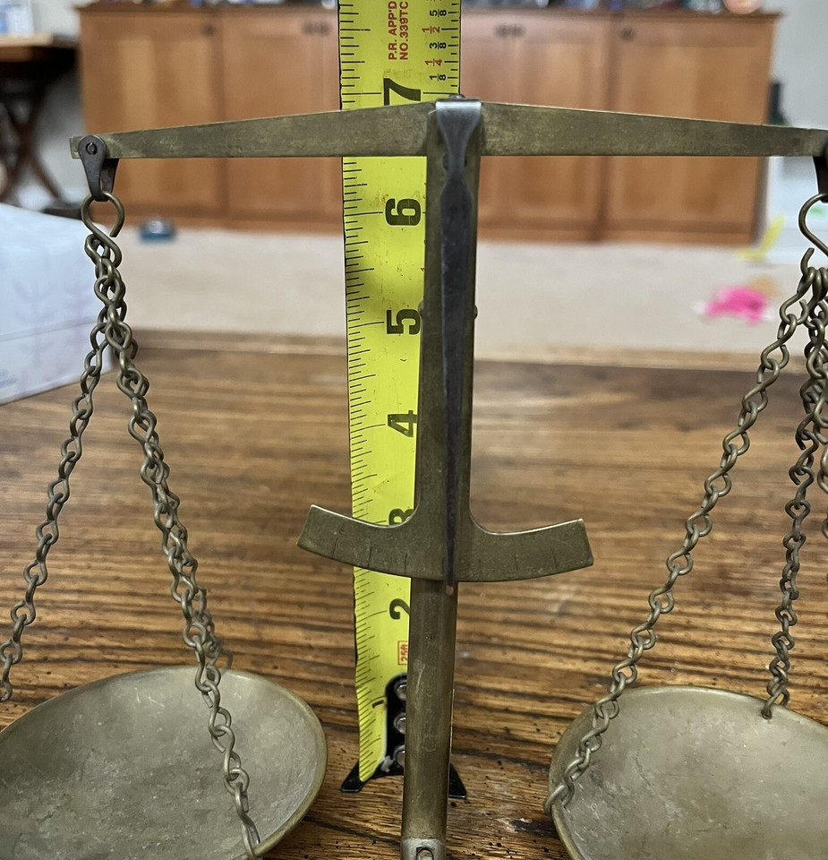 Antique Self Standing Miners Gold Scale Also Precious Metals Or Drug ...