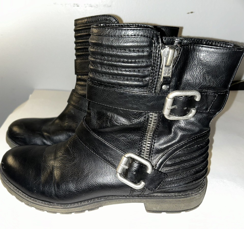 naturalizer boots 8.5 Motorcycle Faux Leather Ankle Boots, | eBay