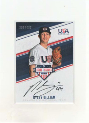 2018 USA Baseball Stars & Stripes CNT Signatures Black Ink Ryley ...