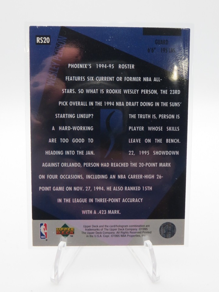 Wesley Person 1994 Upper Deck Rookie Standouts #RS20 Rookie RC | eBay