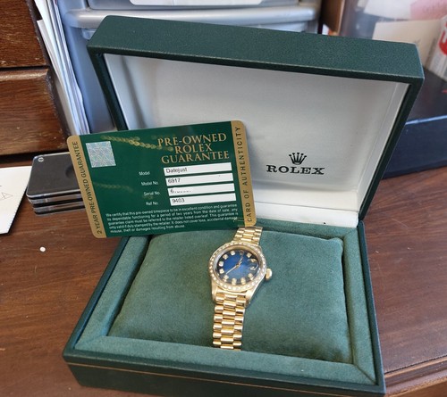 Rolex Datejust Ref:6917 gold Factory Diamond dial vignette dial ...