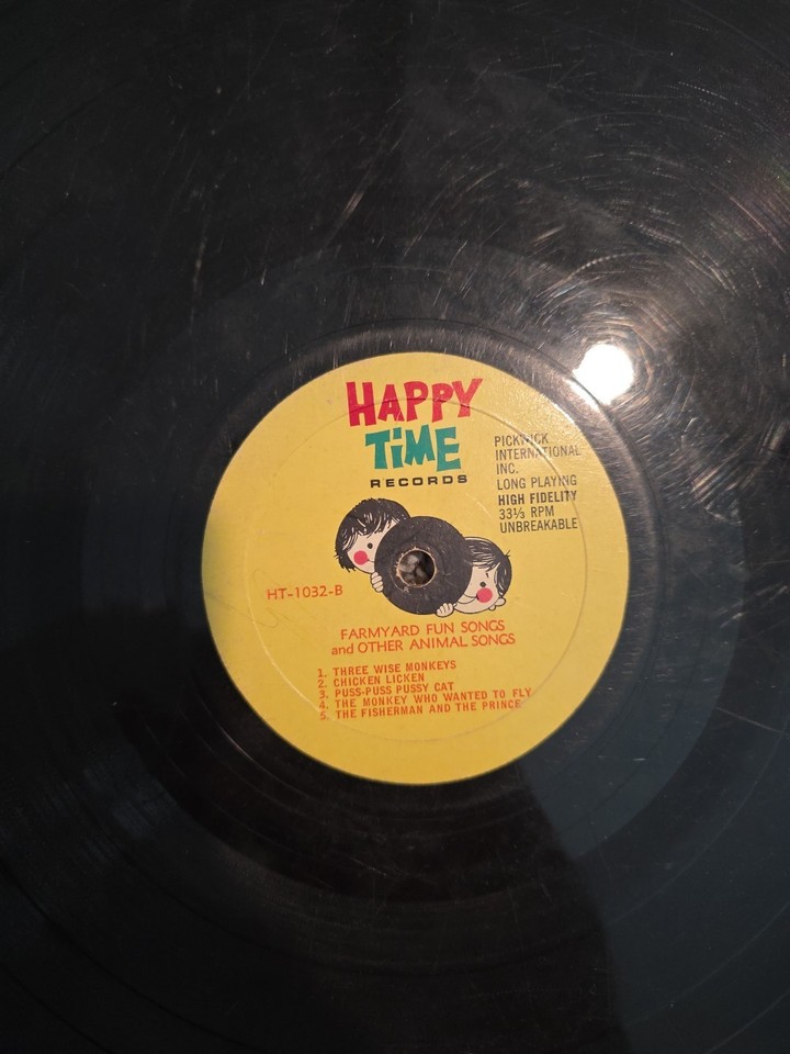 8 Vintage Children's 45 RPM Bambi, Robin Hood, Little Red Riding Hood ...