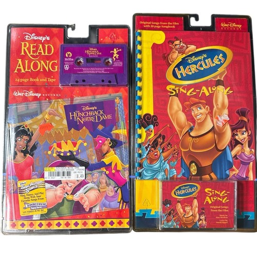 Disney Sealed Cassette Lot – Hercules Sing-Along & Hunchback Read-Along ...