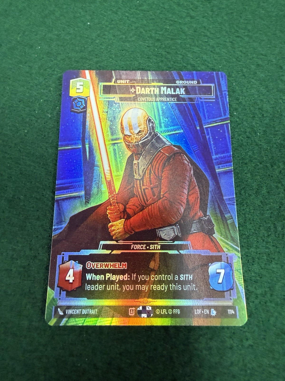 Darth Malak - Covetous Apprentice 2025 Legends of the Force #1114 ...