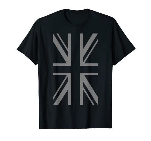 Stealth Grey Union Jack Flag United Kingdom Great Britain T-Shirtfrom ...