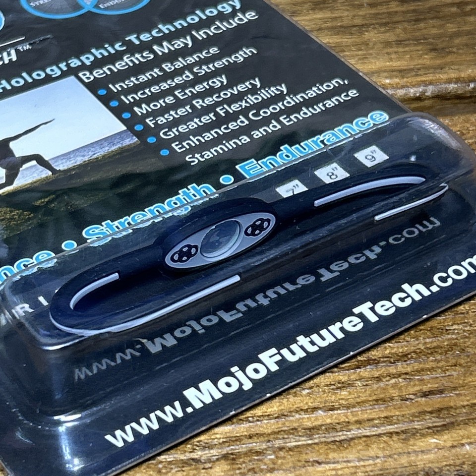 Mojo Future Tech Holographic Wristband Medium / Large Black 8” Balance ...