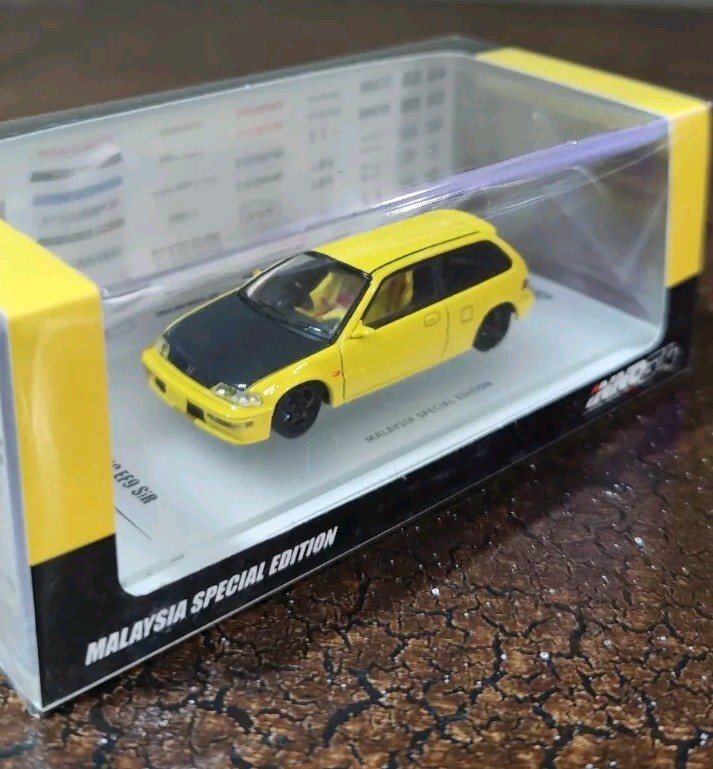 Inno64 Honda Civic EF9 SiR Yellow Malaysia Special Edition JDM | eBay